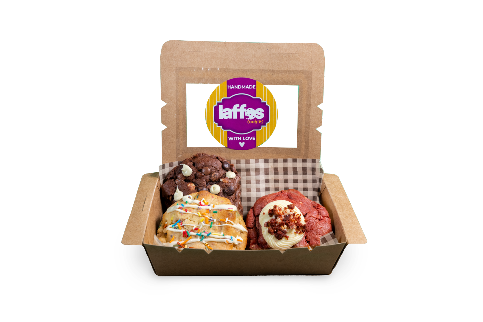 Laffos Three Cookies Box – Laffos Cookies